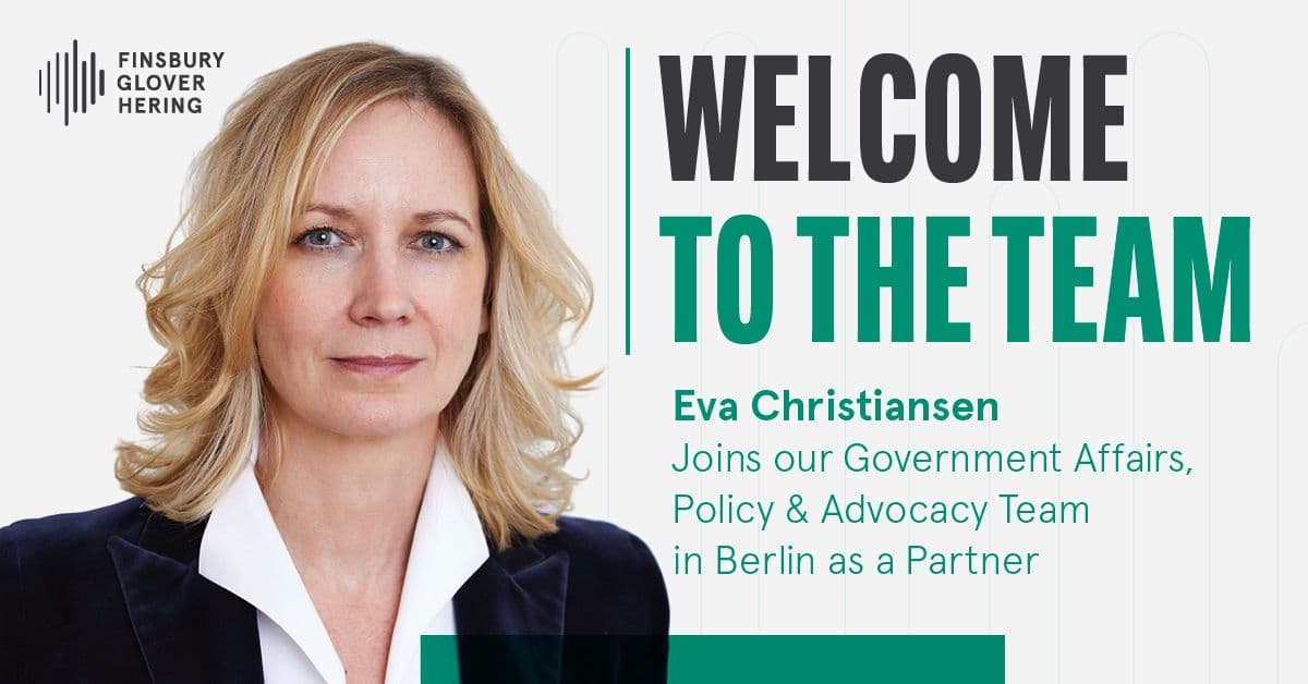 Eva Christiansen will become Partner at Finsbury Glover Hering
